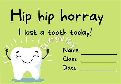 Mash Infants Certificate I Lost A Tooth Today