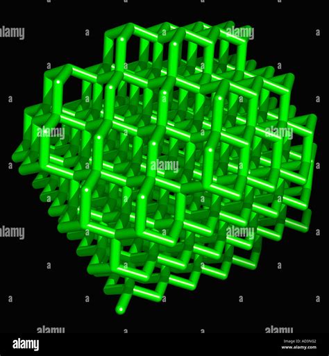 Diamond Crystal Structure Carbon Lattice Allotrope Of Carbon Stock