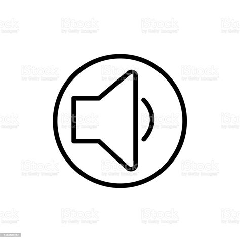 Speaker Vector Icon Isolated On White Background Stock Illustration