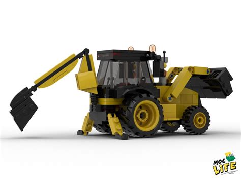 Lego Moc Case Loader Backhoe By Moclife Rebrickable Build With Lego