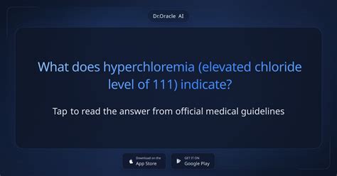 What Does Hyperchloremia Elevated Chloride Level Of 111 Indicate