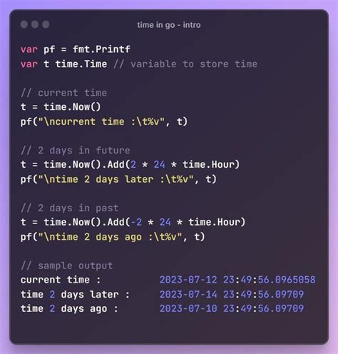 Time Library Rlearngolang