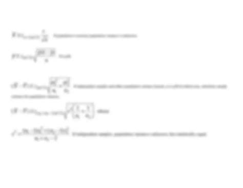 A Statistics Summary Cheat Sheet Cheat Sheet Statistics Docsity