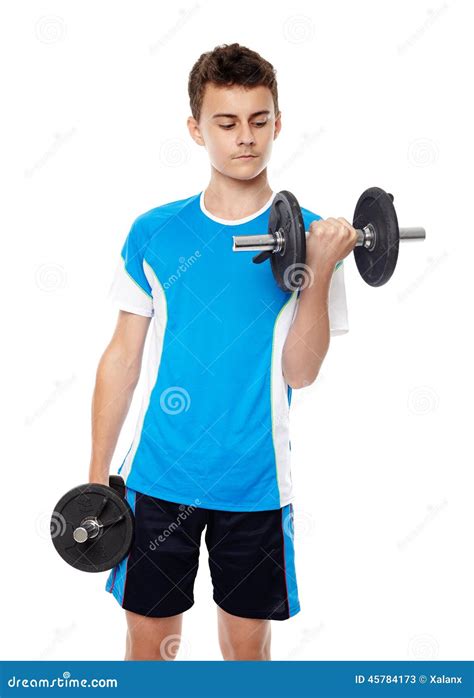 Teenage Boy Working Out Stock Image Image Of Sportswear 45784173