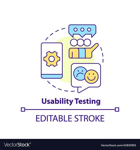 Usability Testing Concept Icon Royalty Free Vector Image