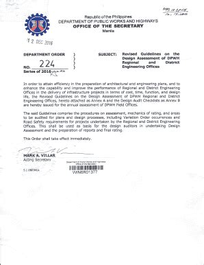 Fillable Online Revised Guidelines On The Design Assessment Of DPWH Fax