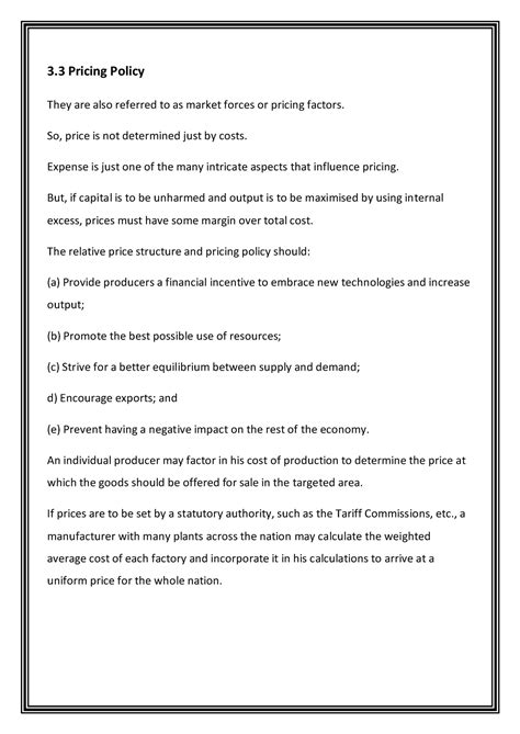 Pricing Policy 3 Pricing Policy They Are Also Referred To As Market
