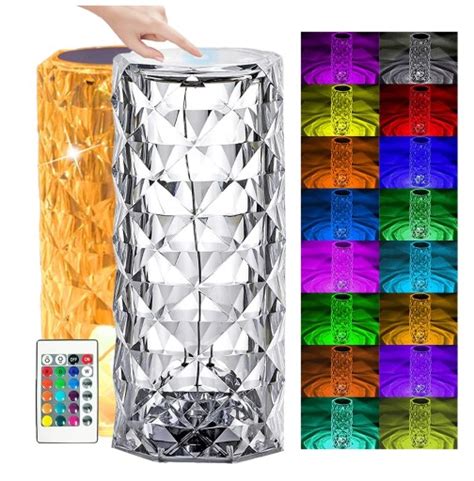 Lampka Nocna Led Rgb KrysztaŁ Kolorowa Dla Dzieci 5907006946019