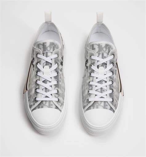 B23 League Low Top Sneaker White And Black Dior Oblique Canvas Dior