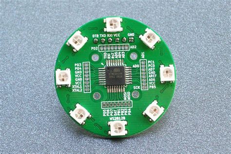 Circular Ws2812b Atmega168 328 Breakout Board From Madworm On Tindie