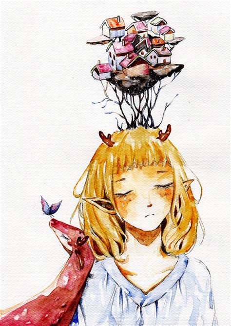 鹿儿很温柔，马儿很倔强插画插画习作小石头1125 原创作品 站酷 Zcool