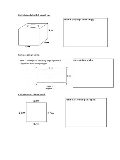 Cari Isipadu Kuboid Di Bawah Ini Pdf