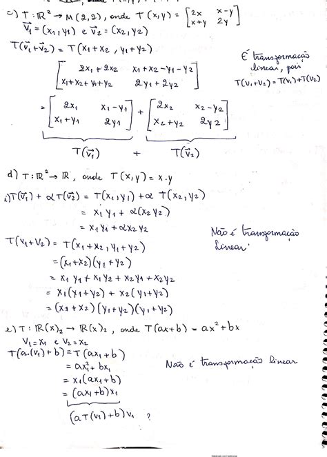 Transformação Linear Álgebra Linear I