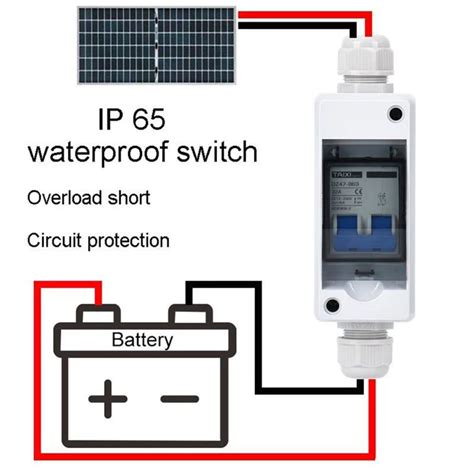 PHOTOVOLTA QUE CELLULE COMBINATEUR Boite Circuit Interrupteur Avec