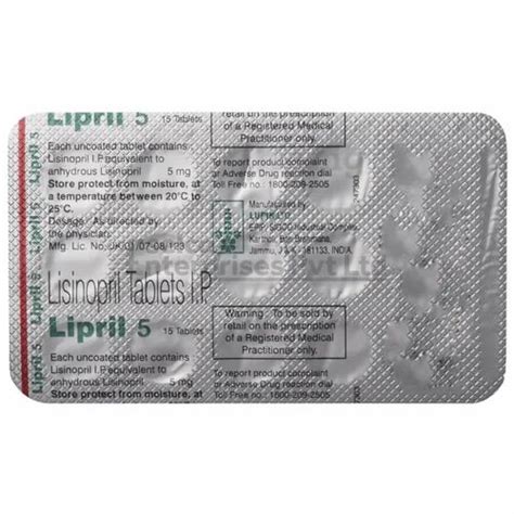 Buy Lisinopril Online At Rs 4346stripe Lisinopril Tablet In Mumbai