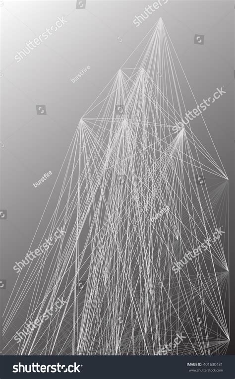 Abstract Connection Background Grayscale Structure Technology Stock Vector Royalty Free