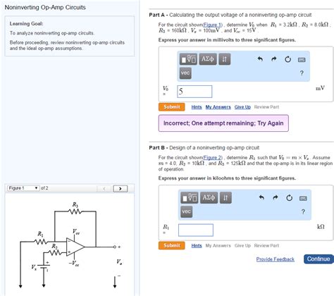 Solved Part A Calculating The Output Voltage Of A Chegg