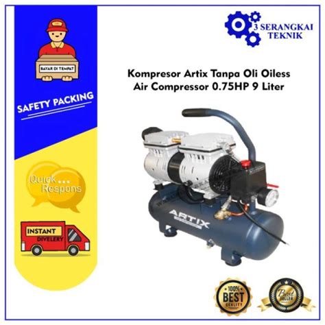 Jual Kompresor Artix Tanpa Oli Oiless Air Compressor 075hp 9 Liter Di
