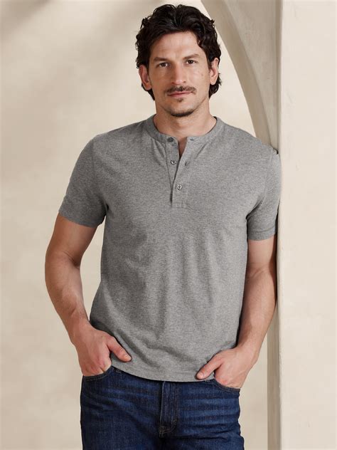 Soft Wash Henley T Shirt Banana Republic