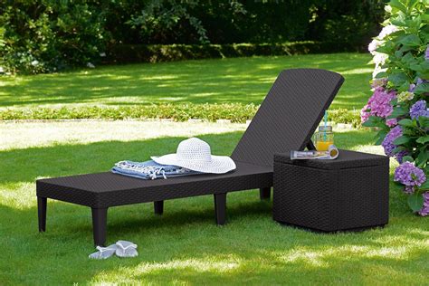 ᐉ Шезлонг пластиковый Keter Jaipur sun lounger Коричневый (237958 ...