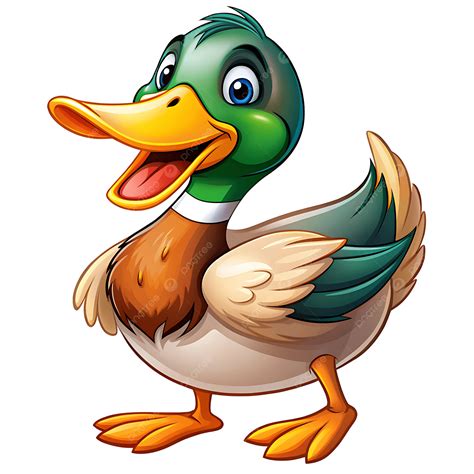 Cartoon Of A Mallard Duck With Big Smile Clipart Mallard Duck Mallard