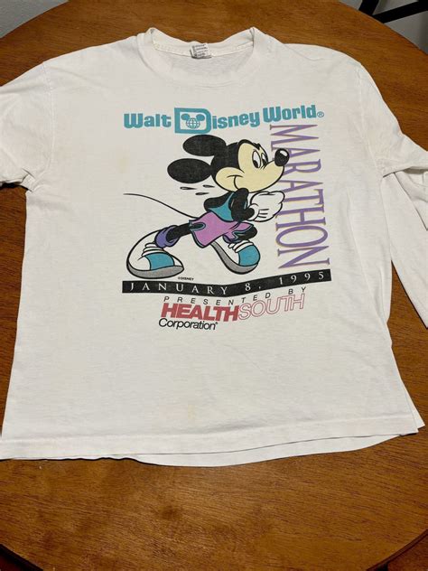 Anvil × Disney 1995 Rare Disney Marathon Single Stitch Longsleeve Grailed