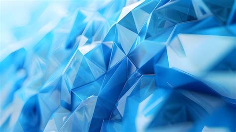 Premium Photo Blue Polygon Structure Abstract Ai Generated