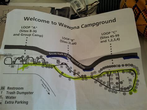 Wawona Campground Map The Blue Lines Are The Area That Clo… Flickr