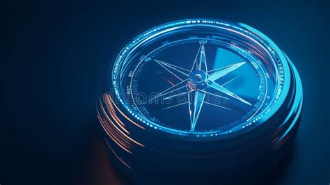 8k Minimalist 3d Render Cargo Ship Compass For Maritime Navigation