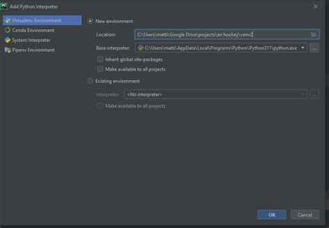 Wrong Python Interpreter Rpycharm