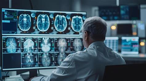 Premium Photo Radiologist Analyzing Body Scan On Highresolution