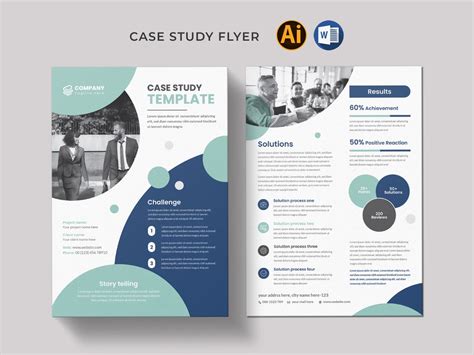 Case Study Template MS Word Template Case Study Flyer Etsy