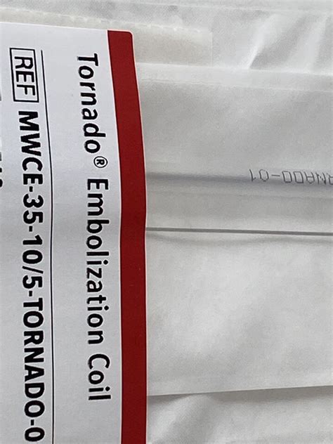 New Cook Medical Tornado Embolization Coil G47518 Exp 2024 09 C6