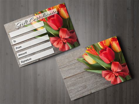 T Voucher Card For Massagebeauty Salons Hairdressers Therapists