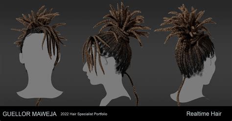 Realtime Female Dreadlocks By Guellor Maweja Dread Hairstyles Drawing