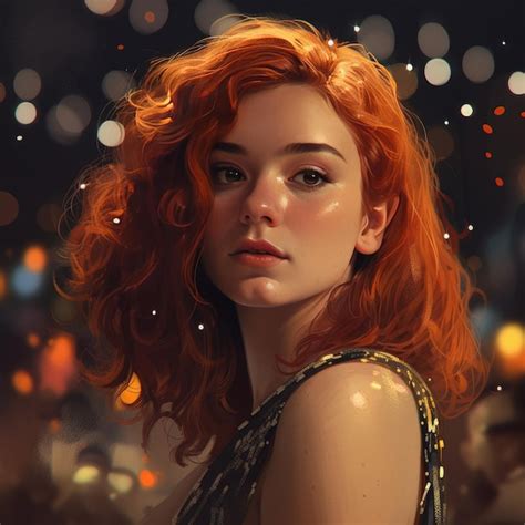 Premium Ai Image Ginger Beautiful Woman Perfect Red Hair Isolated On