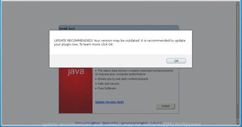 update recommended your version may be outdated how to remove