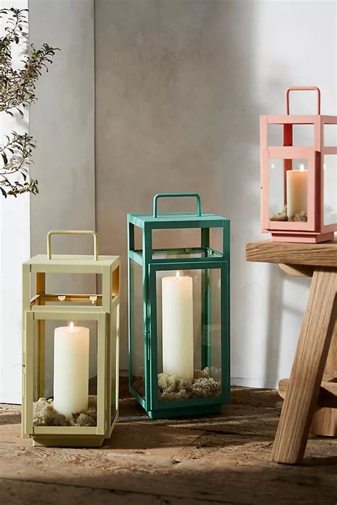 Color Rectangle Lantern With Handle Terrain