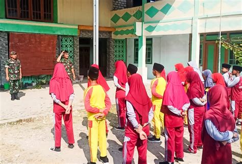 Penguatan Bela Negara Tni Di Kapas Bojonegoro Bekali Siswa Madrasah Dengan Wasbang Dan