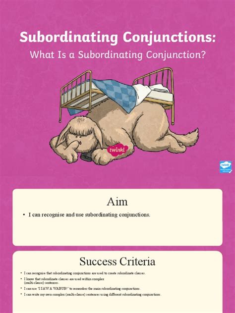 Subordinating Conjunctions Ver 5 Pdf Linguistic Morphology Linguistics