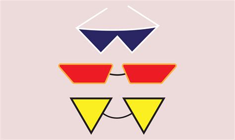 Stylish Cartoon Fashion Shaped Sun Glasses Illustration Vector 6568281