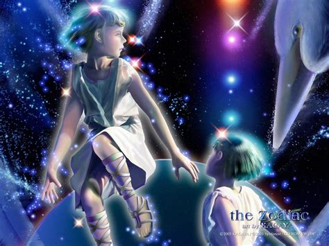 壁纸14001050KAGAYA 加贺谷穣画集 12星座 THE ZODIAC KAGAYA 12星座壁纸 双子座 Desktop