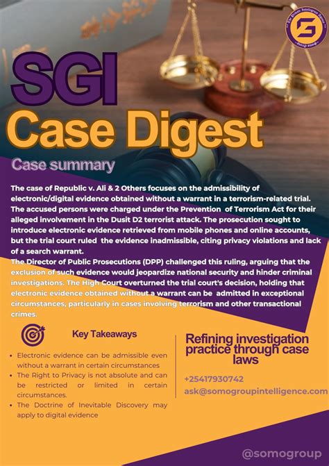 Sgi Is Refining Investigations Through Case Laws By Using Case Law To Inform Policy And Legal