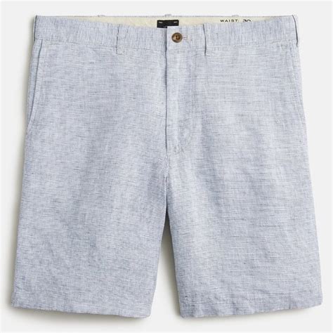 J Crew Shorts Nwt J Crew 9 Linen Shorts In Navywhite Microstripe