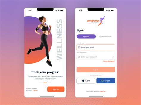 Log In Sign Up Forgot Password Screen Behance