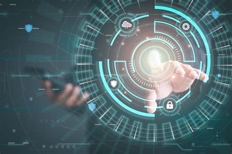 Businessman Logging Into Cyberspace Through Secure Online Technology