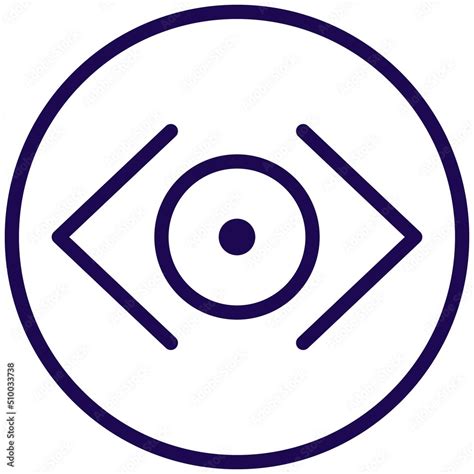Stockvektorbilden Observer Icon A Simple Outline Sign Of An Abstract