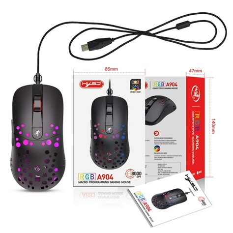 Ratón Con Cable Rgb Ratones Luminosos Para Juegos Con Luz De