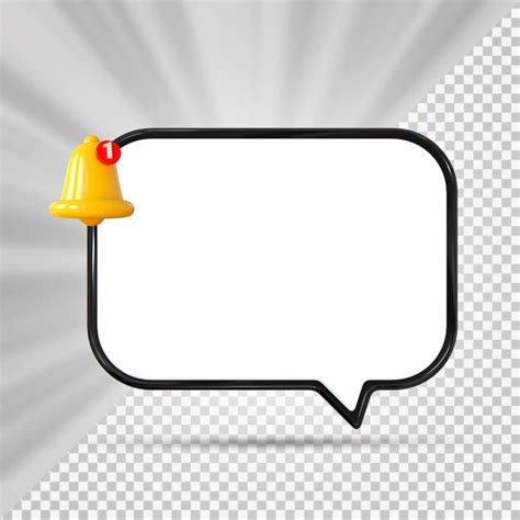 Premium PSD Speech Notification Balloon Text