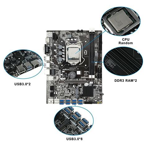 For B75 8 Gpu Btc Mining Motherboardcpufanscrewdriver Kitthermal